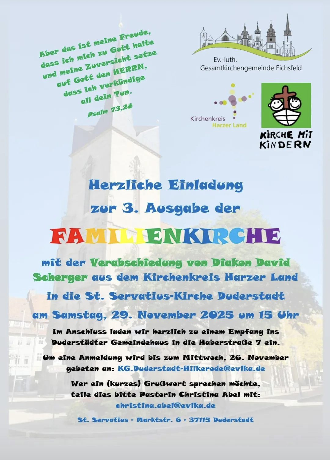 St. Servatius Duderstadt – Abschied von Diakon David Scherger
